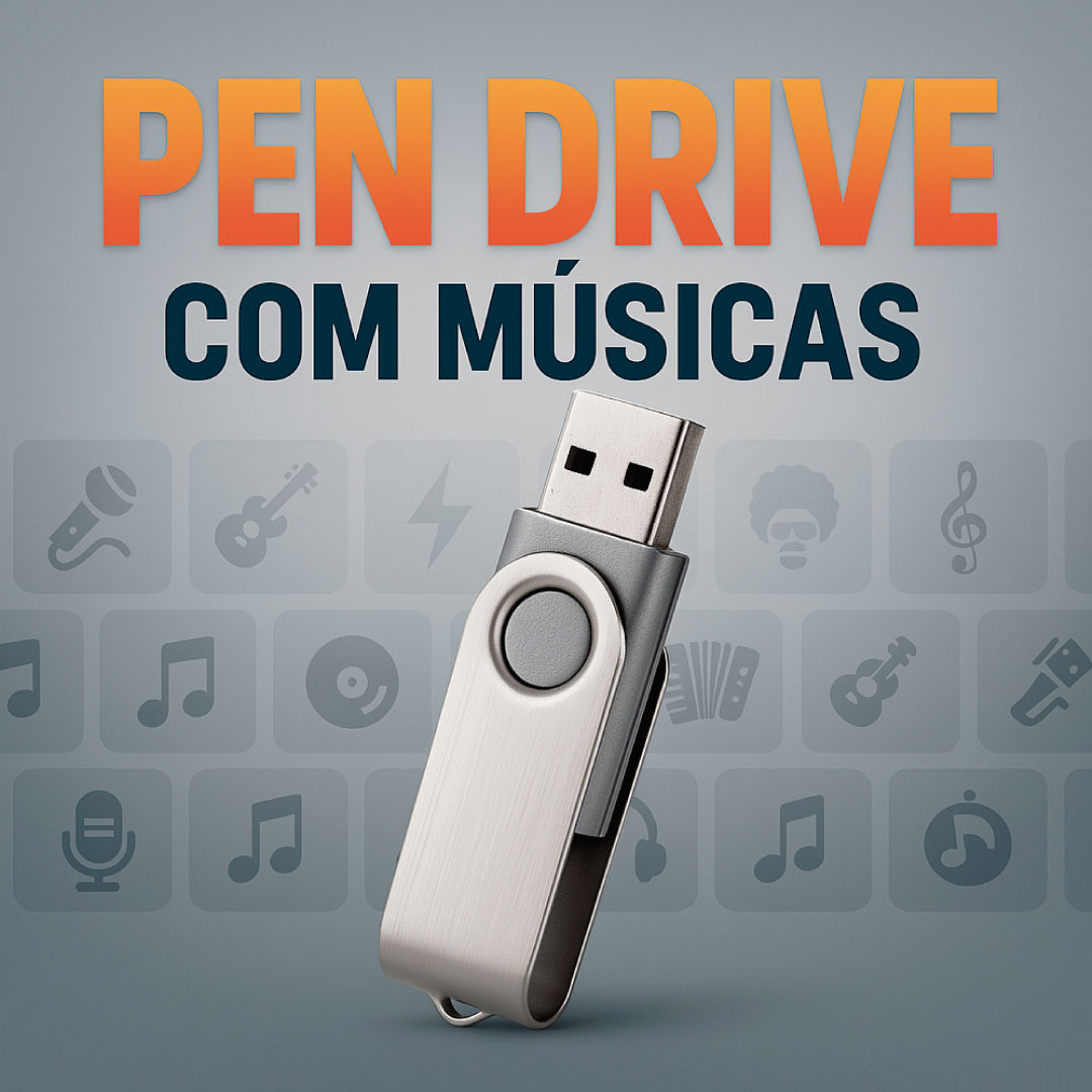 Pen Drive com 3.000 Músicas + FRETE GRÁTIS - Só Musicão